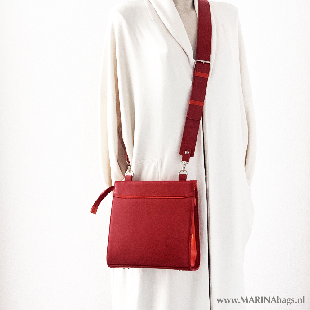 Schoudertas BARI | rood - MARINAbags